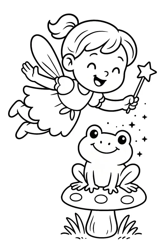 Cute Cartoon Coloring Scenes ChatGPT Image Prompt | PromptBase