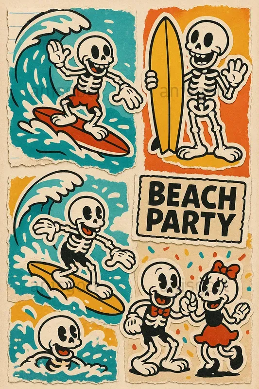 Retro Cutouts Cartoon Scrapbook Collages ChatGPT Image Prompt | PromptBase