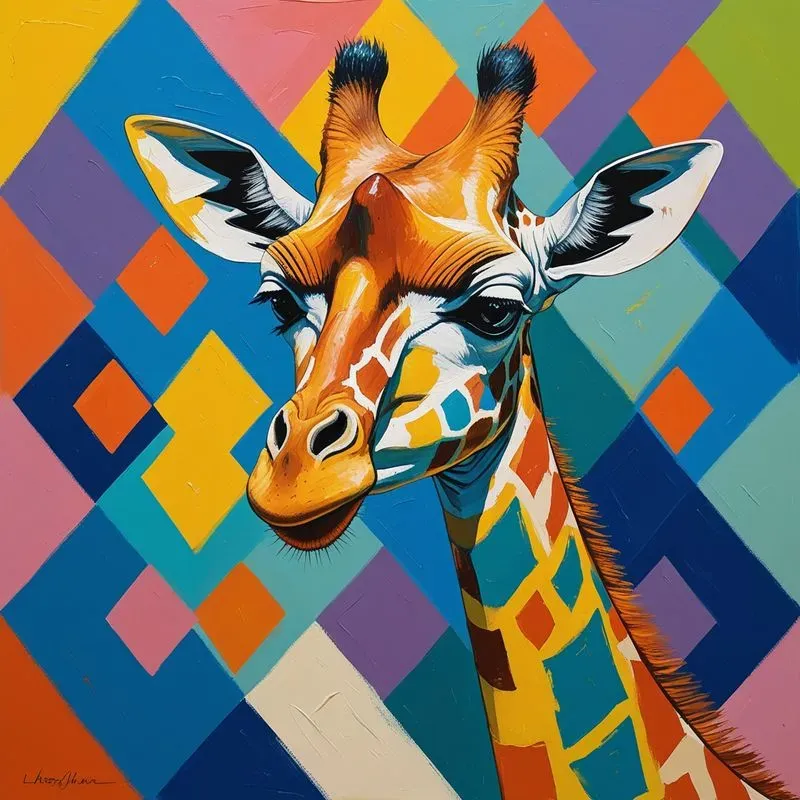 Cubist Animal Art With Bold Shapes Leonardo Ai Prompt | PromptBase