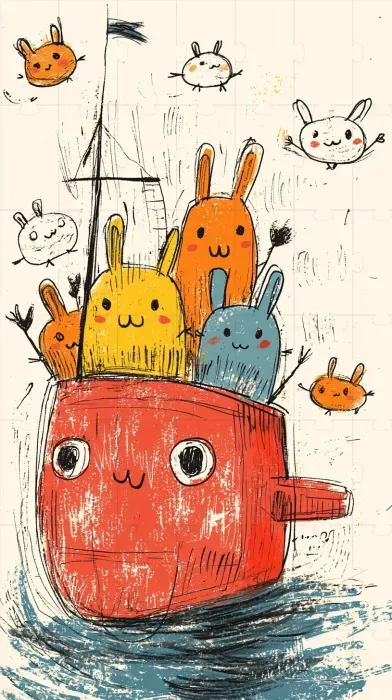 Kids Doodle Whimsical Storybook Designs Midjourney Prompt | PromptBase