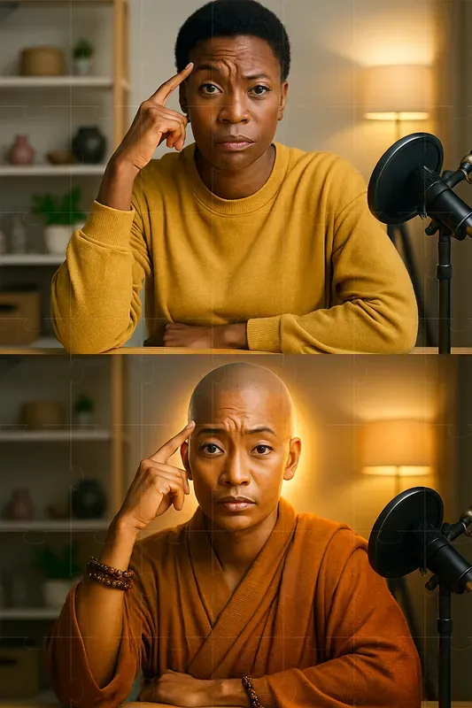 Real Vs Digital Identity Portraits ChatGPT Image Prompt | PromptBase