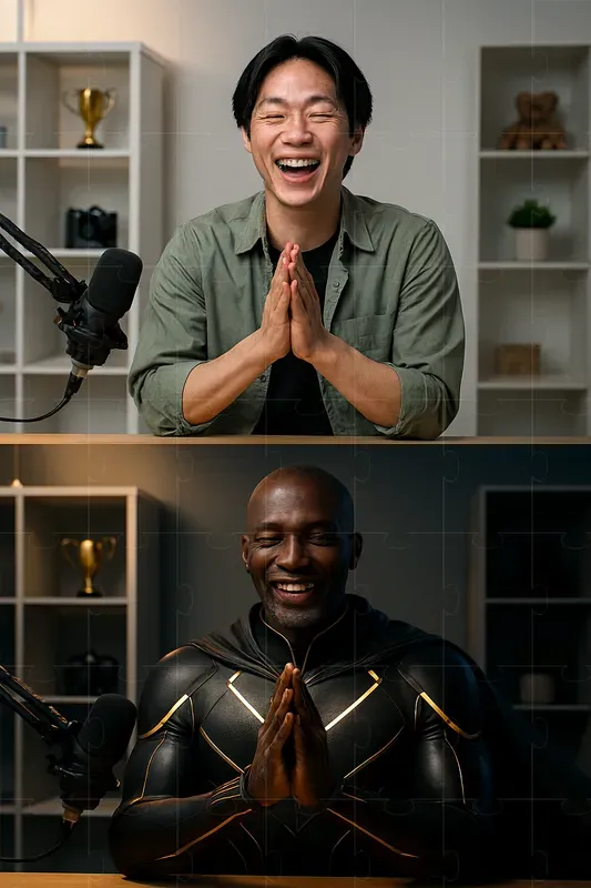 Real Vs Digital Identity Portraits ChatGPT Image Prompt | PromptBase