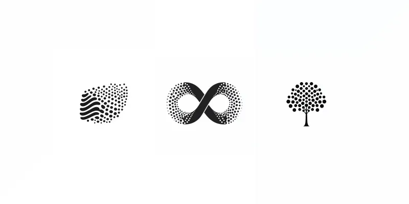 Simple Dot Art Logos Generator App | PromptBase