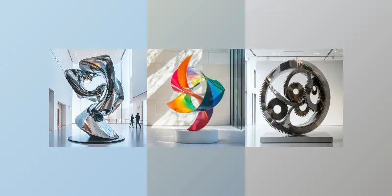 Dynamic Sculptures In Modern Spaces Generator App | PromptBase