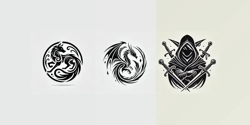 Minimal Fantasy Logos DALL·E Prompt | PromptBase