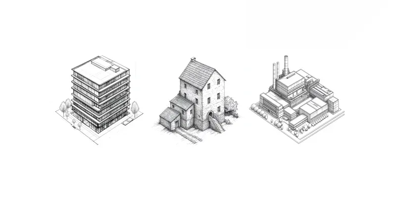 Black Ink Architectural Sketches Generator App | PromptBase