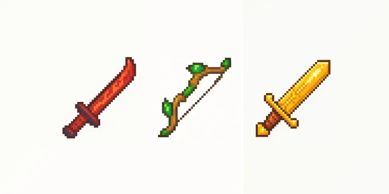 Pixel Rpg Weapon Icon Pack Generator App | PromptBase