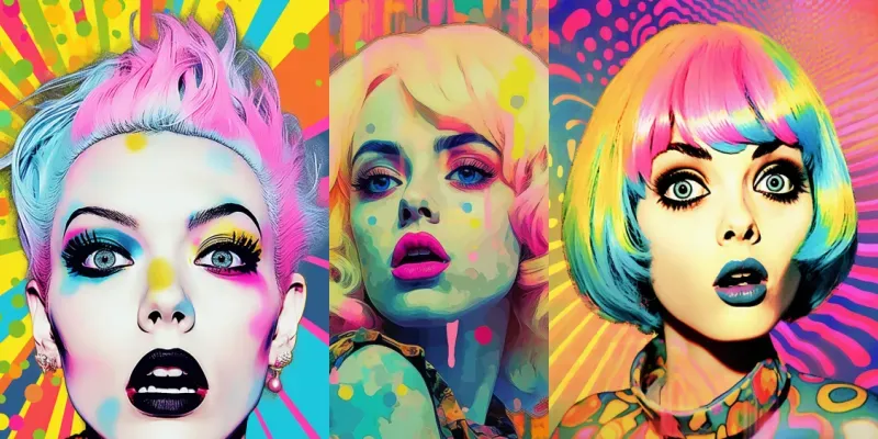 Animated Gifs Pop Art Photo Generator App | PromptBase