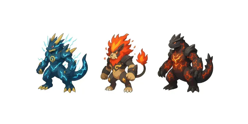 Fakemon Fire Beast Pack Generator App | PromptBase