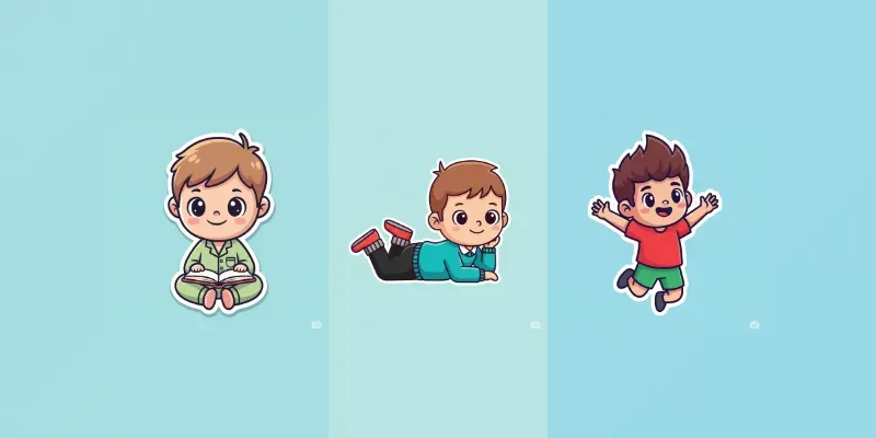 Cartoon Children Sticker Design Generator App | PromptBase