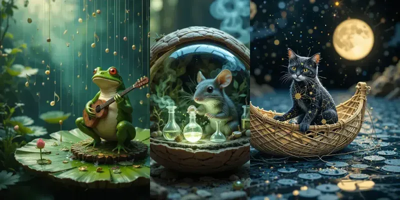 Mini Surreal Scenes Prompt Pack Generator App | PromptBase
