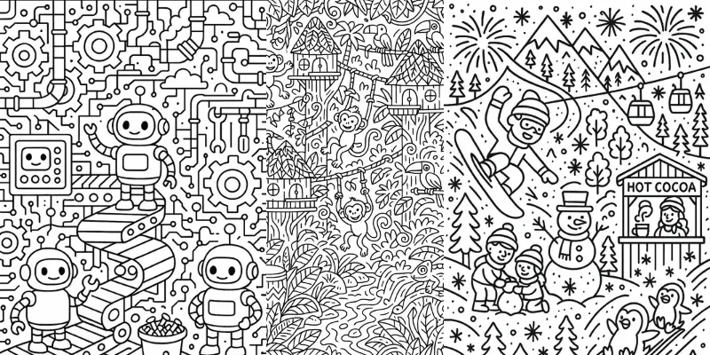 Bold Coloring Page Mega Pack Generator App | PromptBase