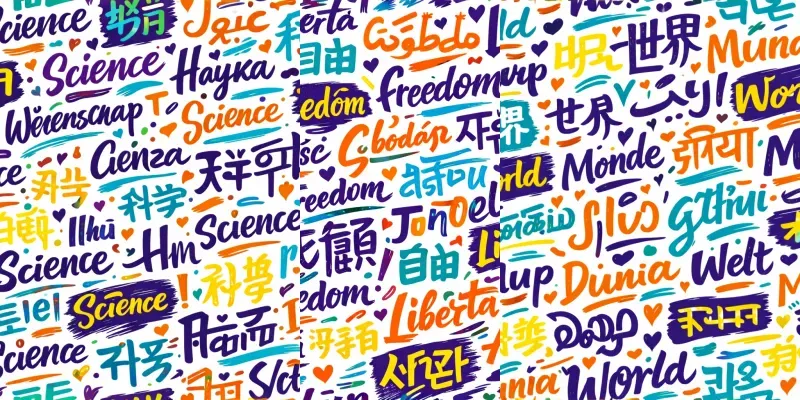 Global Word Typography Pattern Generator App | PromptBase