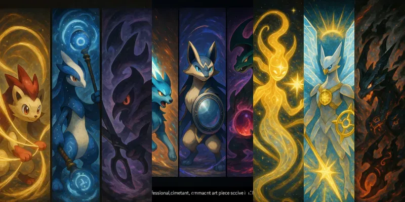 Fakemon Mythic Concept Art Generator App | PromptBase