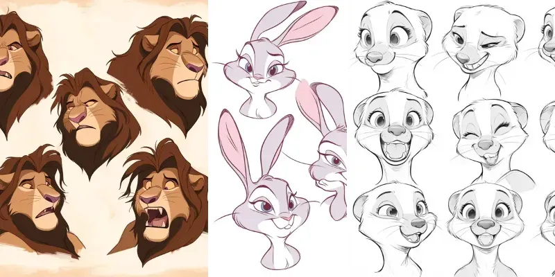 Character Sheet Disney Head Generator App | PromptBase