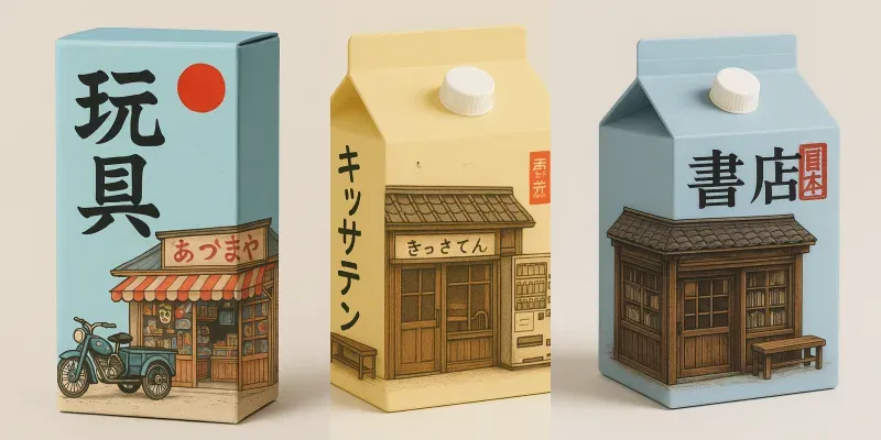 Japanese Carton Street Mockups Generator App | PromptBase