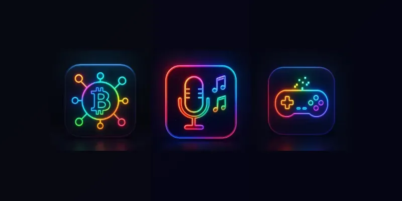 Neon Glow App Icon Generator App | PromptBase