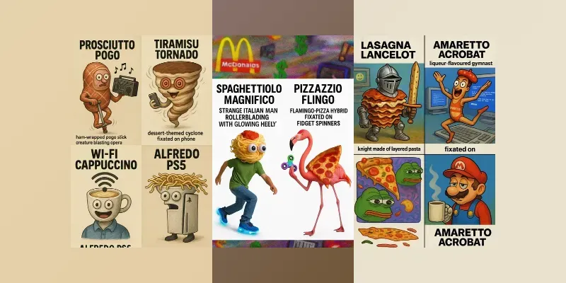 Surreal Italian Brainrot Meme Prompt Generator App | PromptBase