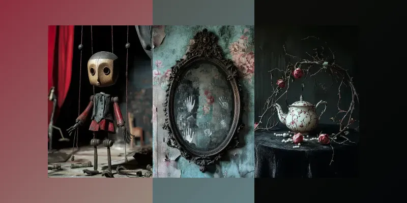 Darkly Beautiful And Unsettling Worlds Midjourney Prompt | PromptBase