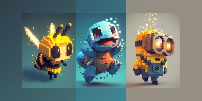 3d Chibi Pixel Art Character Generator App | PromptBase