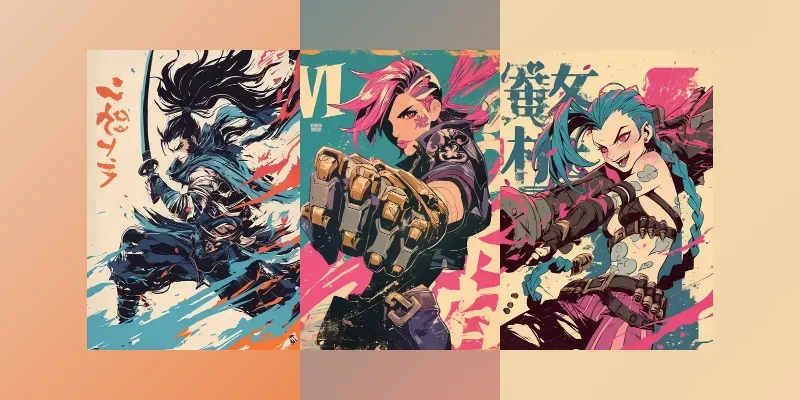 Vintage Japanese Arcane Lol Posters Generator App | PromptBase