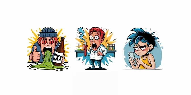 Comedic Cartoon Character Illustration Generator App | PromptBase