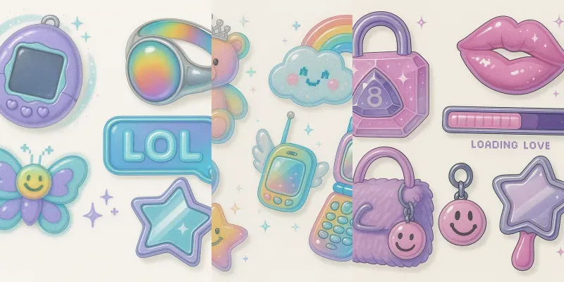 Glossy Y2k Sticker Pack Generator App | PromptBase