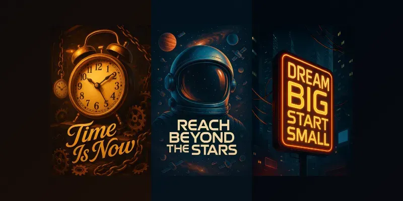 Cinematic 3d Typography Poster Generator App | PromptBase