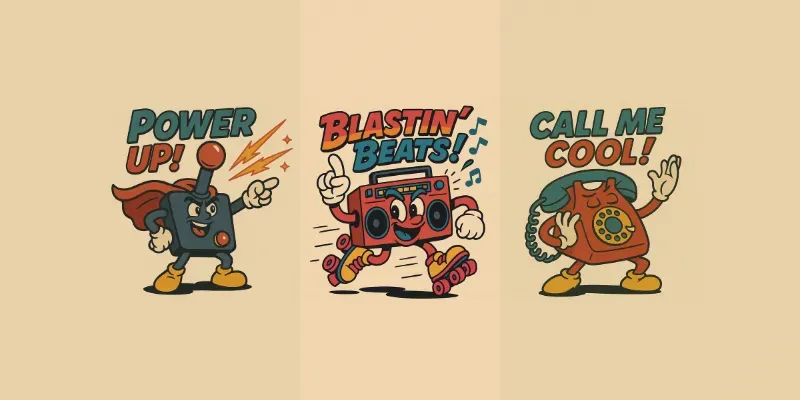 Retro 80s Cartoon Mascot Creator App | PromptBase
