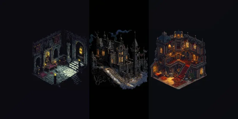 Isometric Dark Fantasy View Generator App | PromptBase