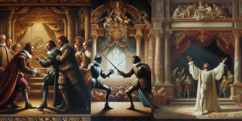 Renaissance Theater Scenes Of Drama Generator App | PromptBase