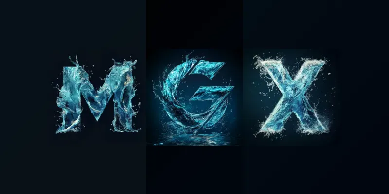 Aquatic Wave Splash Letter Logos Generator App | PromptBase