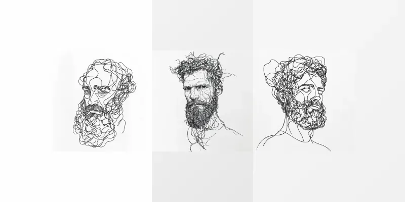 Philosopher Portraits In Bold Lines Generator App | PromptBase