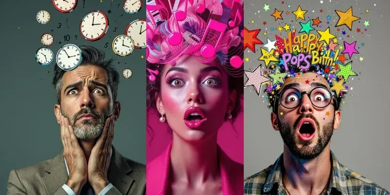 Color Pop Portraits Emotions Collage Generator App | PromptBase