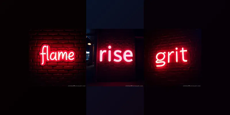 Neon Word Wall Poster Generator App | PromptBase