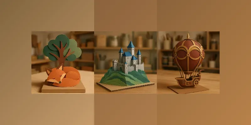 Layered 3d Papercraft Art Generator App | PromptBase