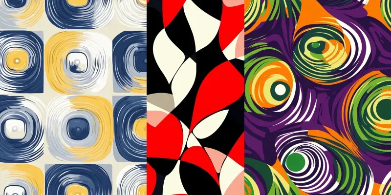Dynamic Bold Seamless Abstract Patterns Generator App | PromptBase
