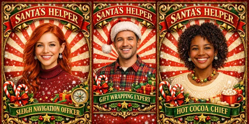Santas Helper Official Elf Badge Generator App | PromptBase