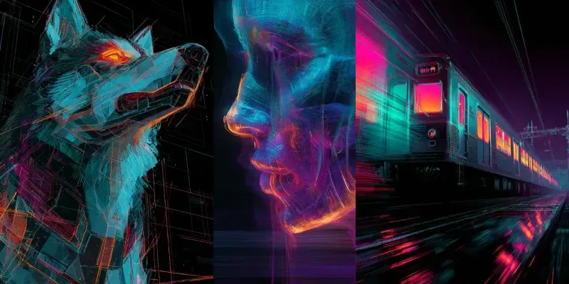 Futuristic Neon Lidar Vision Generator App | PromptBase