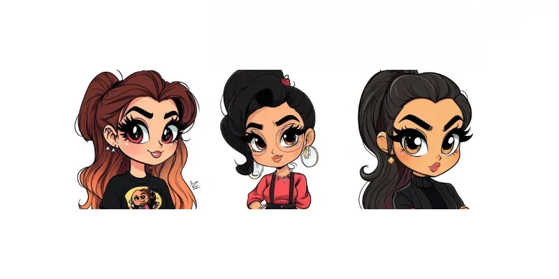 Empowered Women Cartoon Character Design Generator App | PromptBase