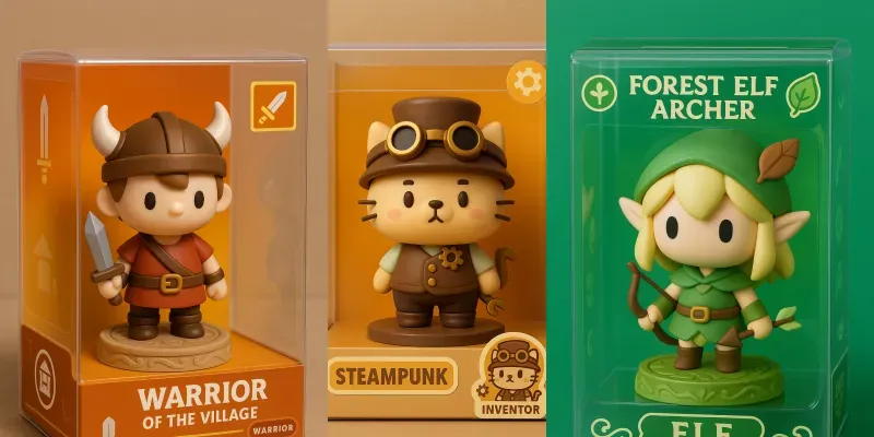 Chibi Character Collectible Boxes Generator App | PromptBase