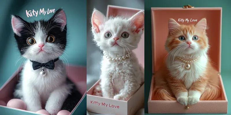 Kawaii Plush Cat Display Box Generator App | PromptBase