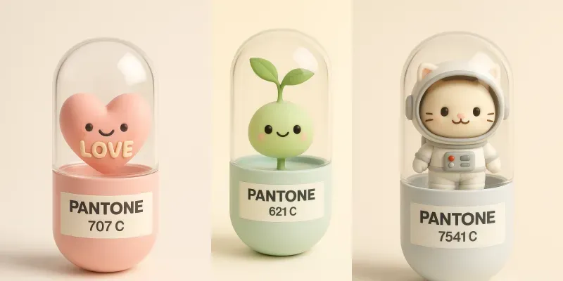 Cute Capsule Toy With Pantone Label Generator App | PromptBase