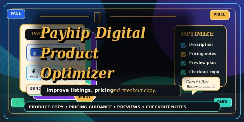 Payhip Digital Product Optimizer ChatGPT Skill | PromptBase