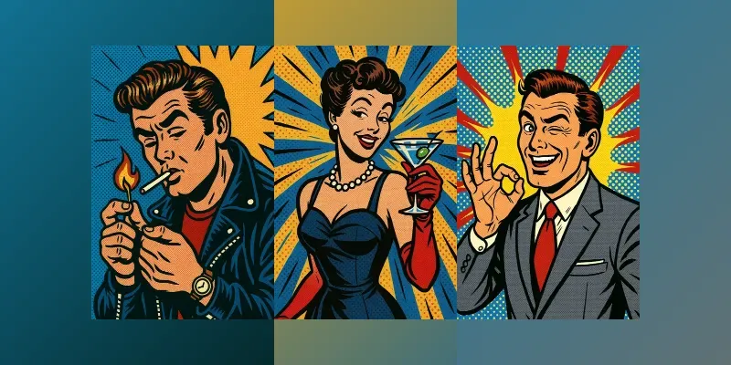 1950s Pop Art Comic Scene Generator App | PromptBase