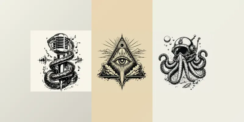 Bold Blackwork Tattoo Vector Designs Generator App | PromptBase