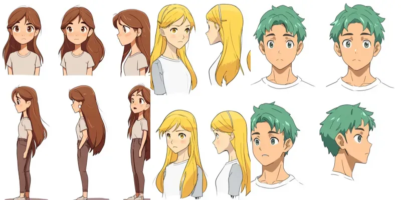 Simple Anime Character Sheet Generator App | PromptBase