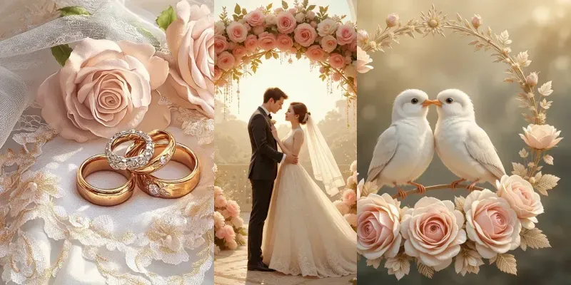 Elegant Wedding Clipart Collection Generator App | PromptBase