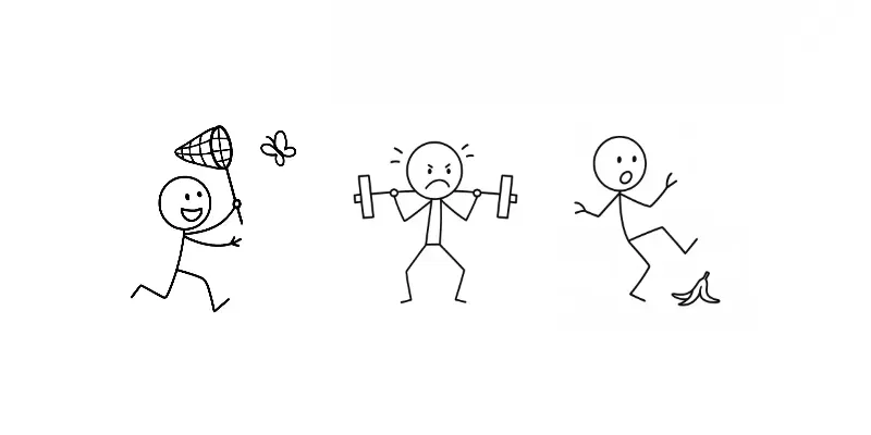 Simple Funny Stick Figure Generator App | PromptBase