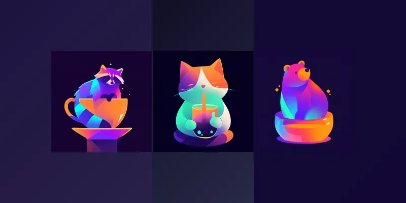 Fluorescent Logo Design Generator App | PromptBase